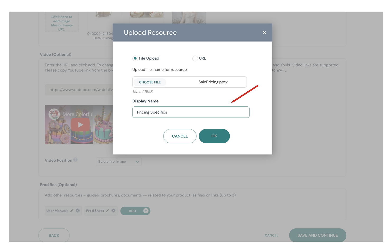 How can a seller upload product related files so that it is displayed ...