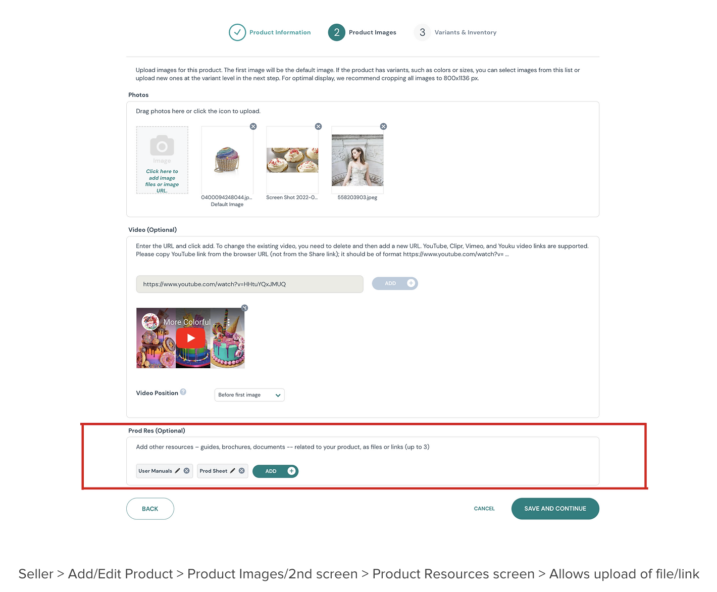 How can a seller upload product related files so that it is displayed ...