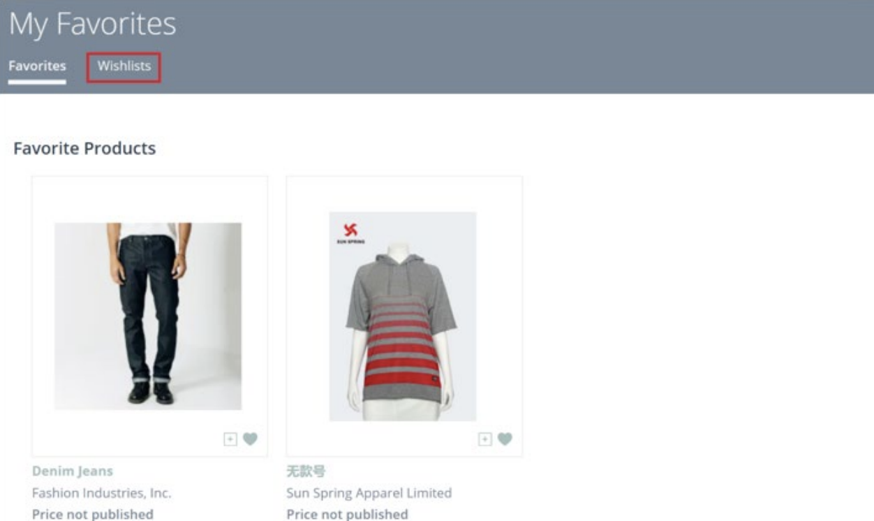 MY FAVORITES AND WISHLISTS – Balluun 365 Support