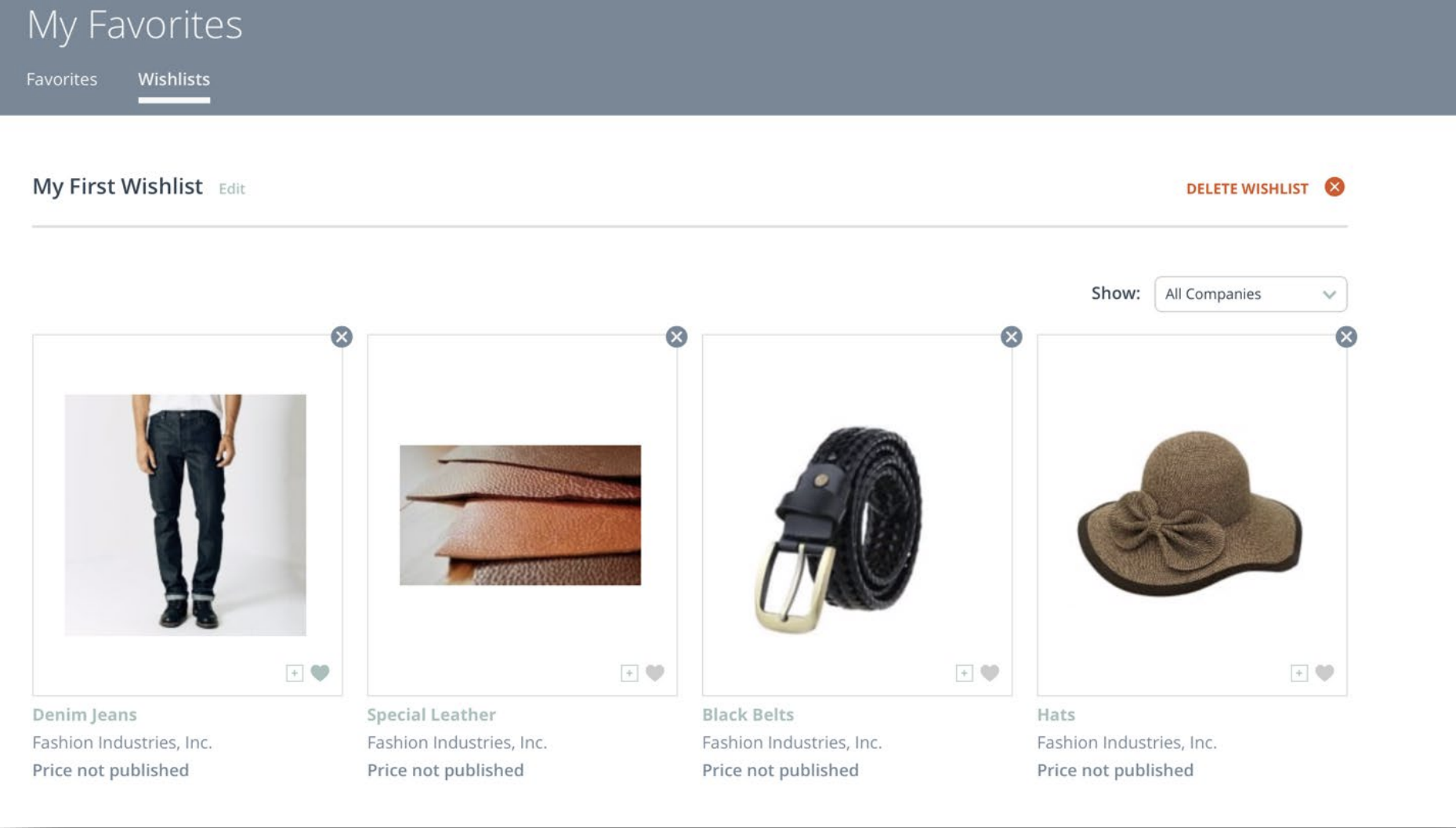 MY FAVORITES AND WISHLISTS – Balluun 365 Support